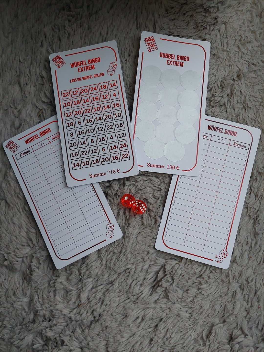 Dice Bingo Extreme Dice Scratch Challenge for the A6 Budget Binder ...