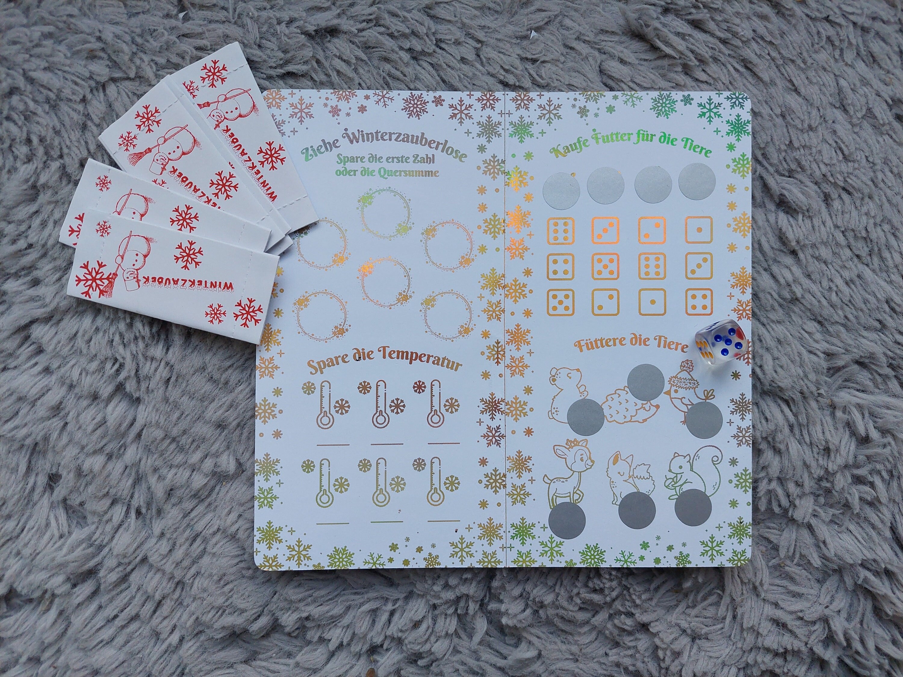 A5 Winter Magic Folding Card Scratch Cubes Challenge for the A5 Budget ...