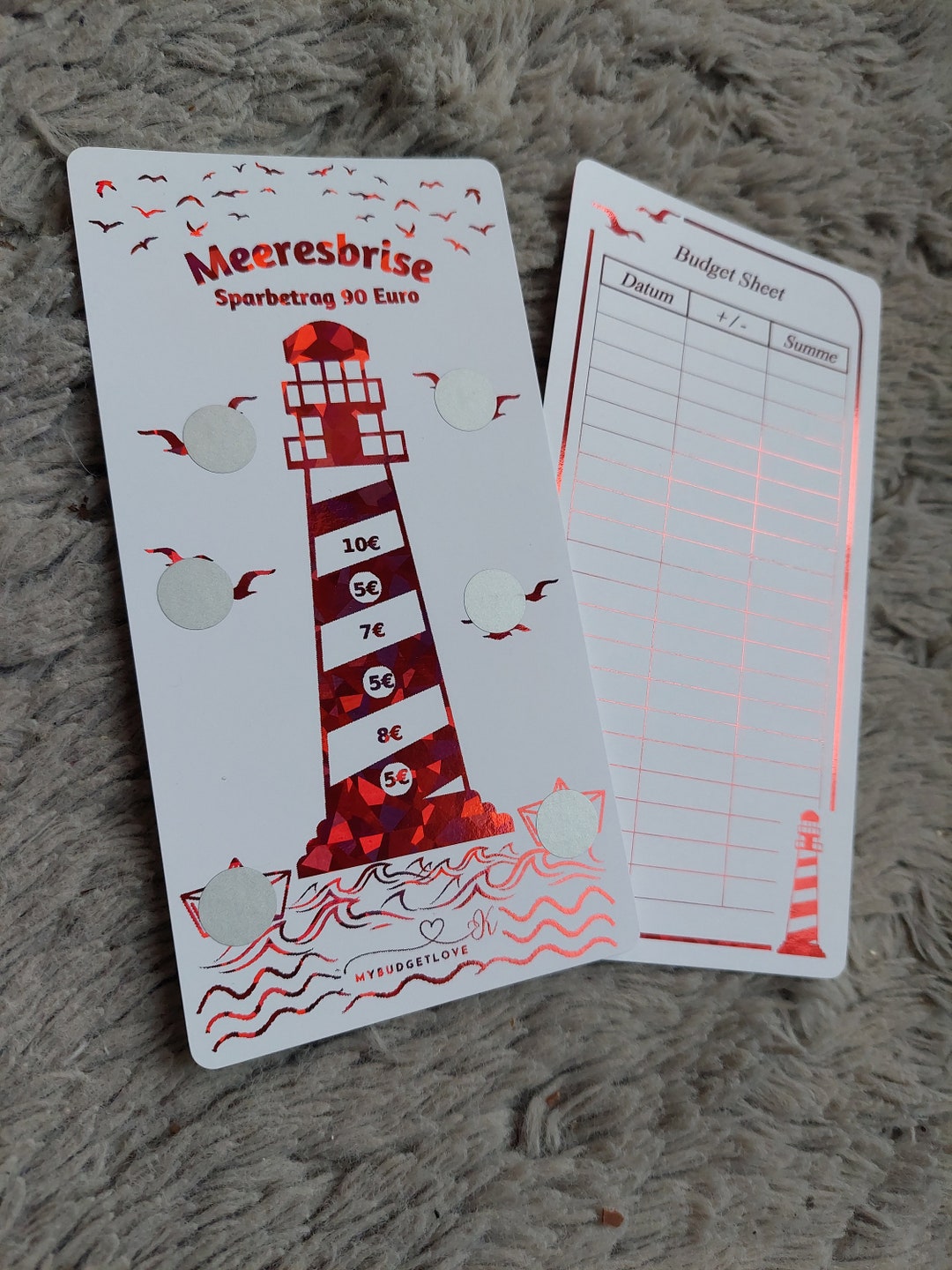 Mini Sea Breeze Scratch Challenge for the A6 Budget Binder, Elegantly ...