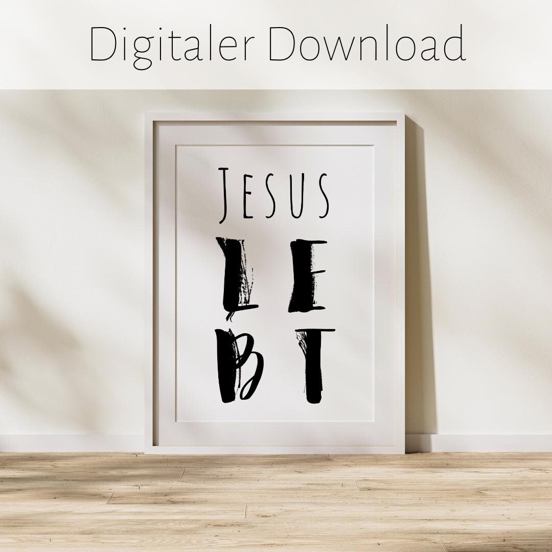 Poster Jesus Lives Digital Download Christian Print to Print Yourself ...