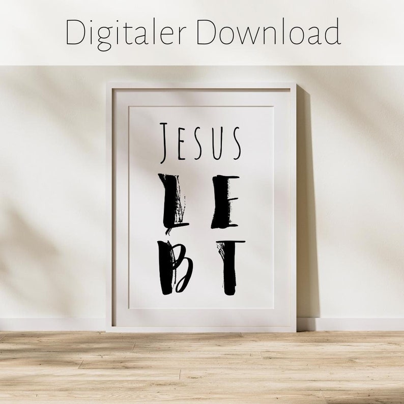 Poster Jesus Lives Digital Download Christian Print to Print - Etsy