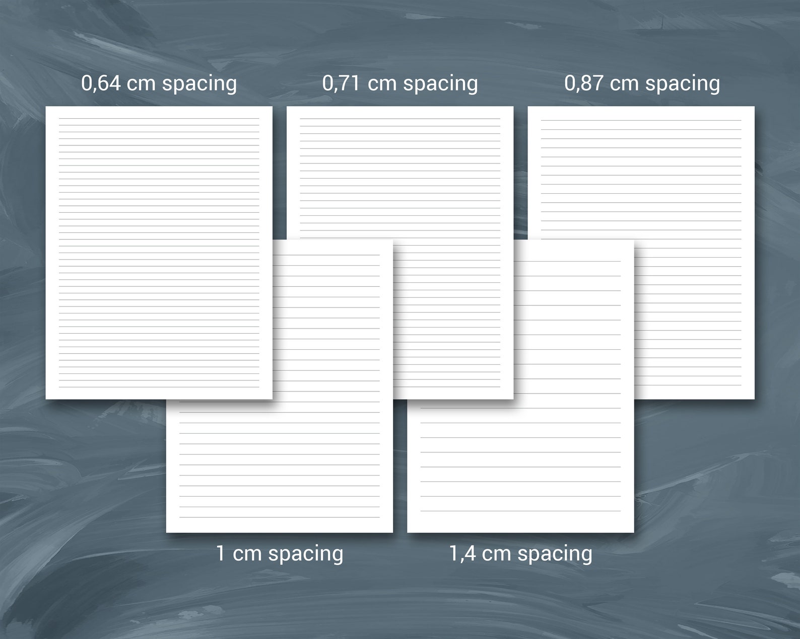 Printable Lined Paper PDF, Narrow Ruled Paper, Wide Ruled Paper ...
