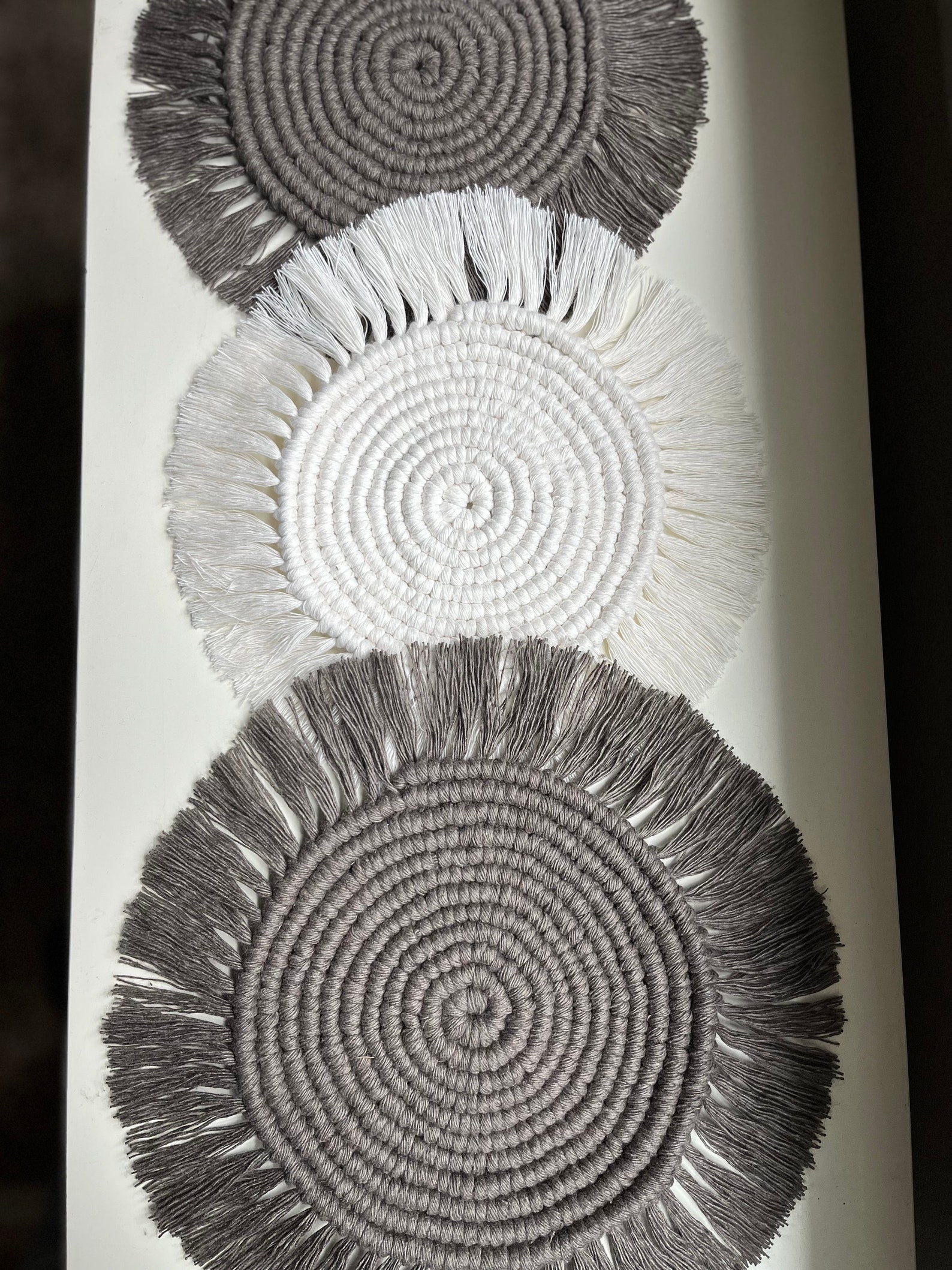 Macrame Coiled Boho Trivet - Etsy