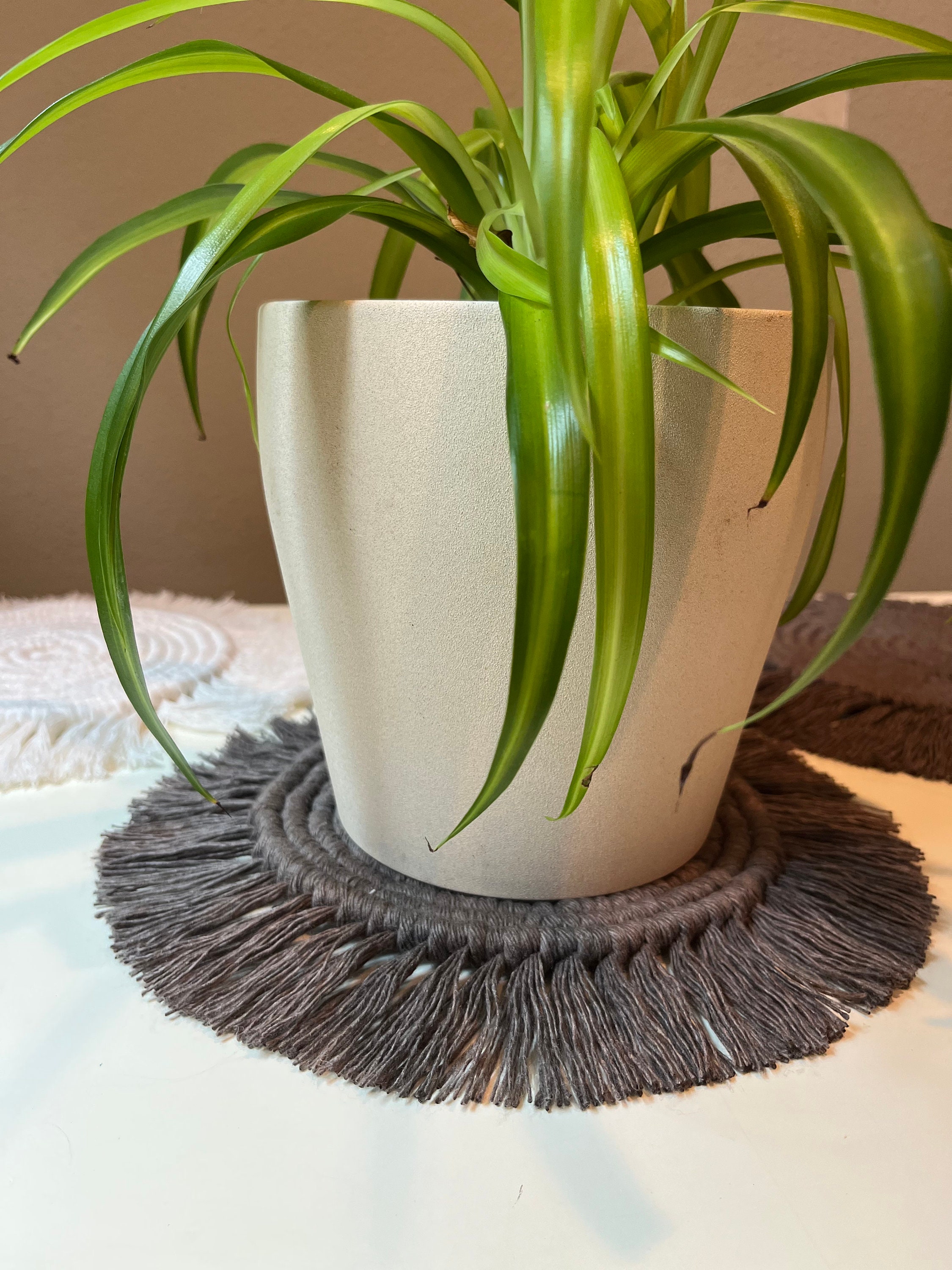 Macrame Coiled Boho Trivet - Etsy