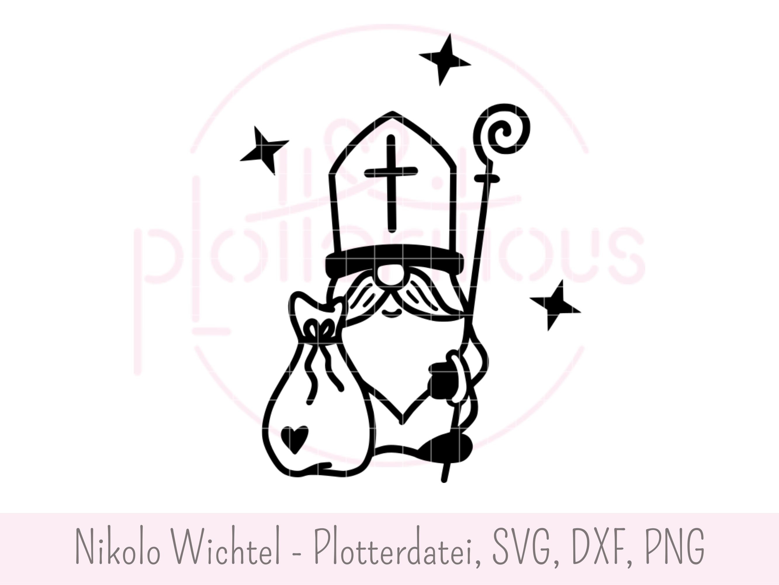 Nikolo Wichtel SVG, DXF, PNG, heiliger Nikolaus, süßer Nikolaus ...