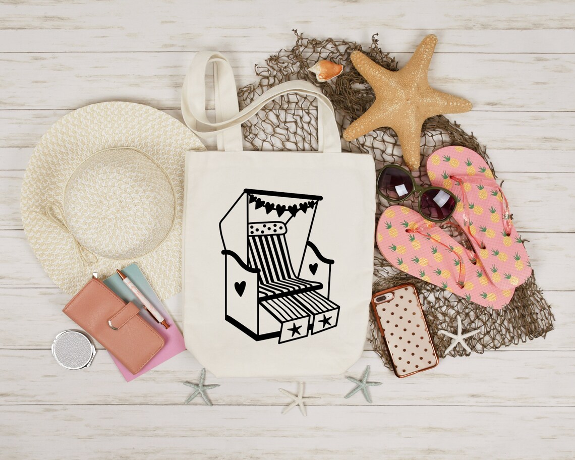 Strandkorb Plotterdatei SVG DXF PNG Sommer Urlaub - Etsy.de
