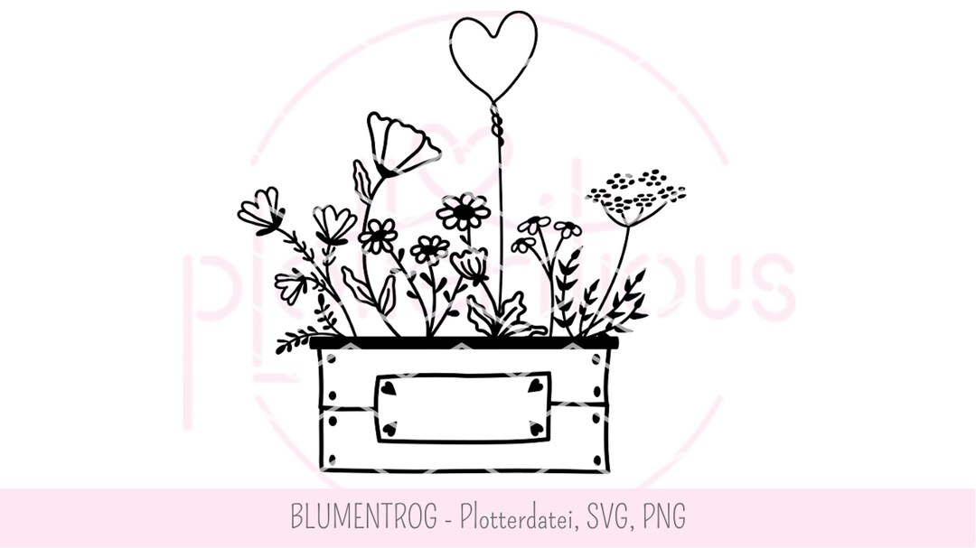 FLOWER TROG Plotter File SVG, PNG, Text Field, Flower Box, Raised Bed ...
