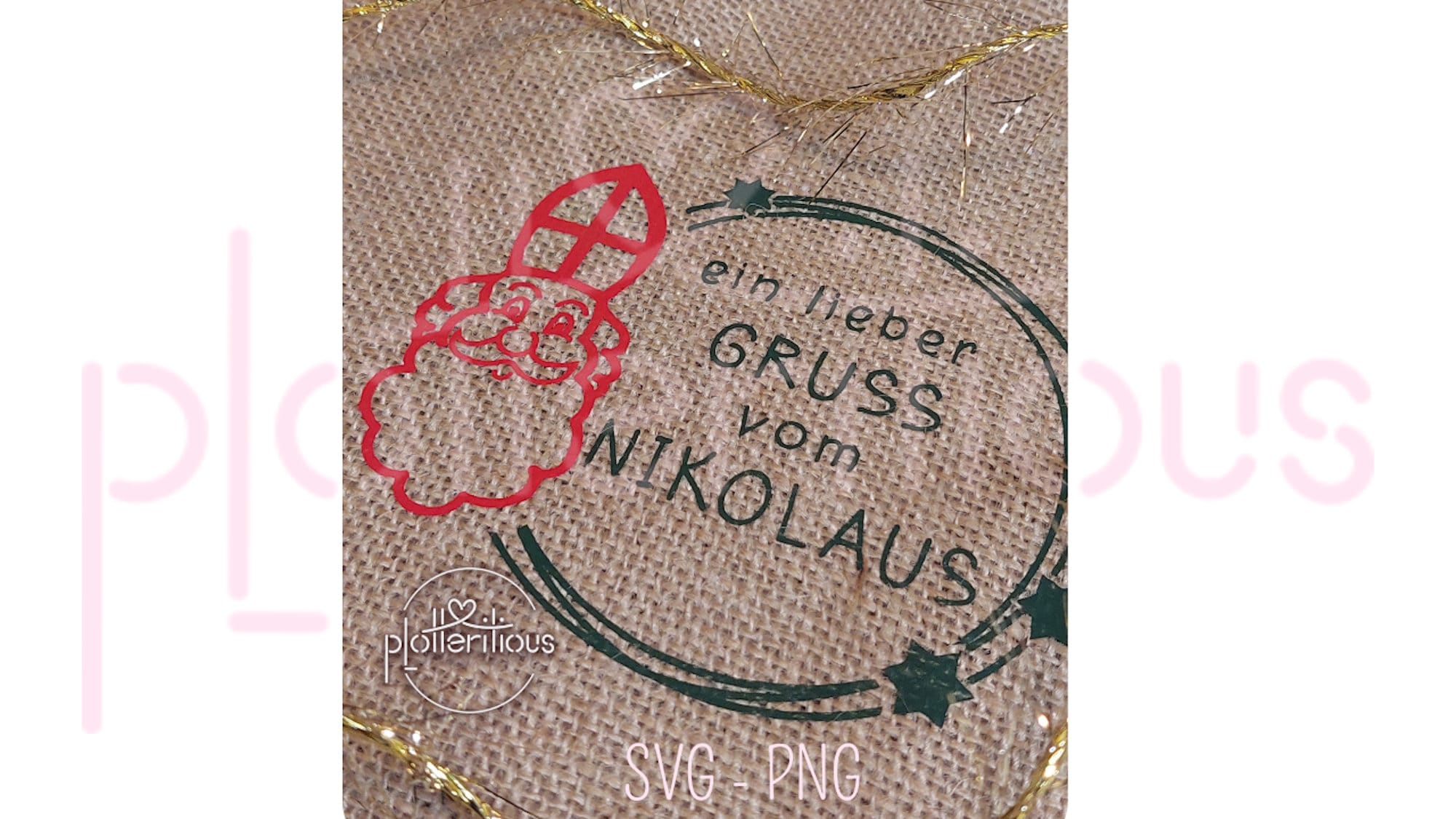 Nikolo Plotterdatei Bundle SVG PNG heiliger Nikolaus, lieber Gruß vom ...