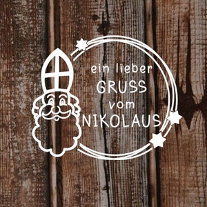Nikolo Plotterdatei Bundle SVG PNG - heiliger Nikolaus, lieber Gruß vom ...
