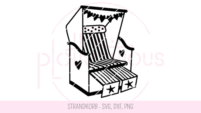Strandkorb Plotterdatei SVG DXF PNG Sommer Urlaub - Etsy.de