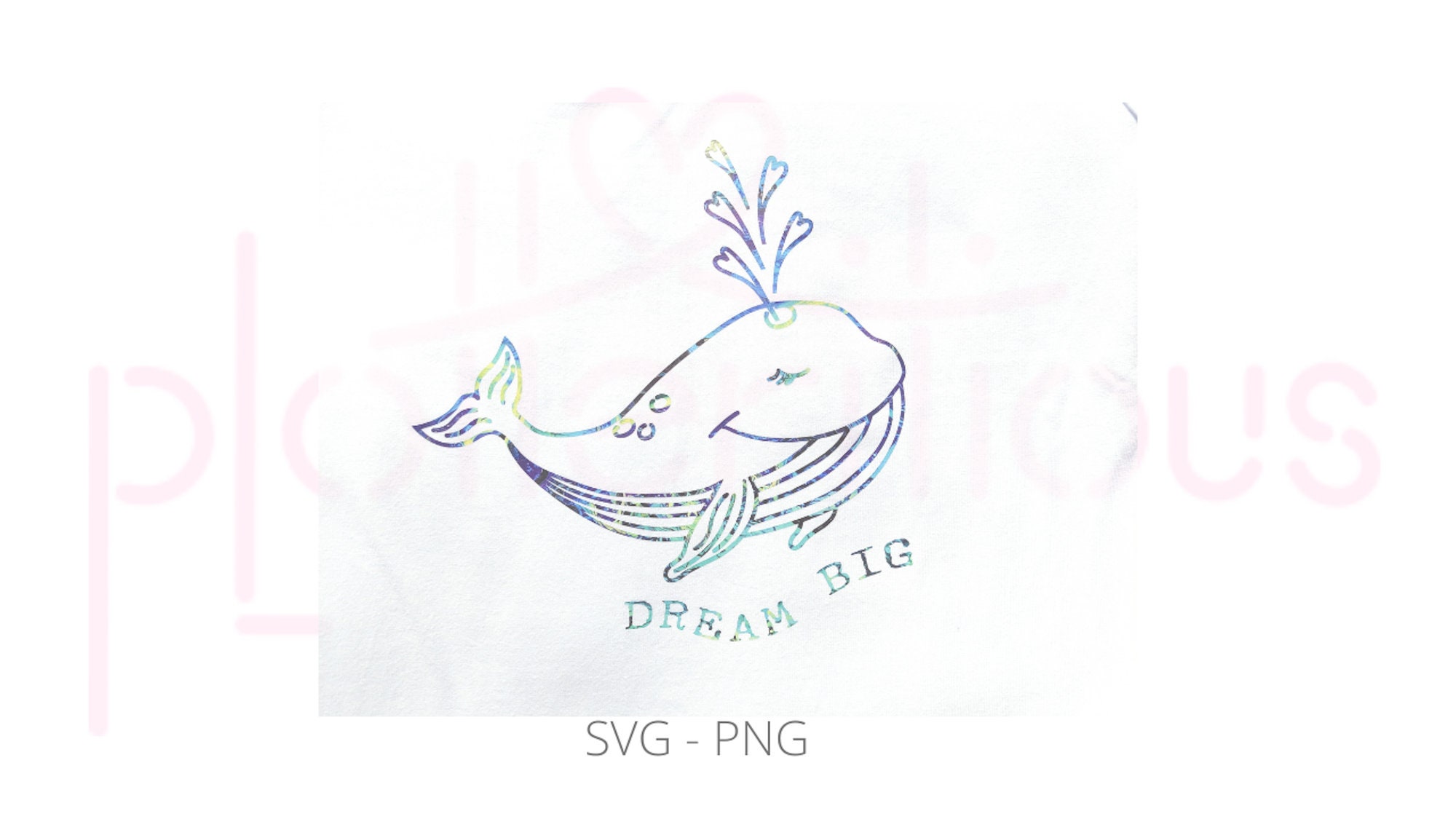 WAL dream big Plotterdatei bunt und outline SVG PNG - Etsy.de