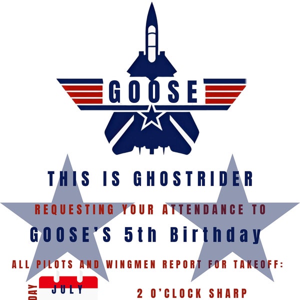 Maverick Birthday Invitation - Etsy