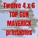 Top Gun Maverick Downloads 4 X 6 High Quality PDF Printables for Party ...