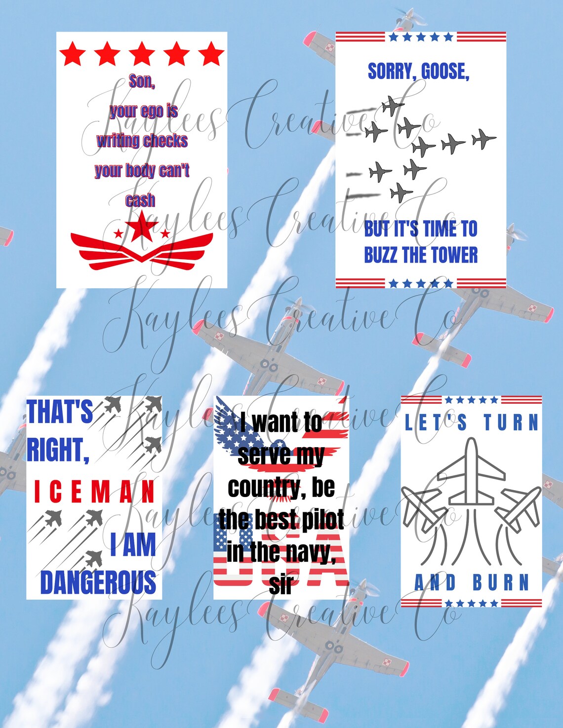 Top Gun Maverick Downloads 4 X 6 High Quality PDF Printables for Party ...