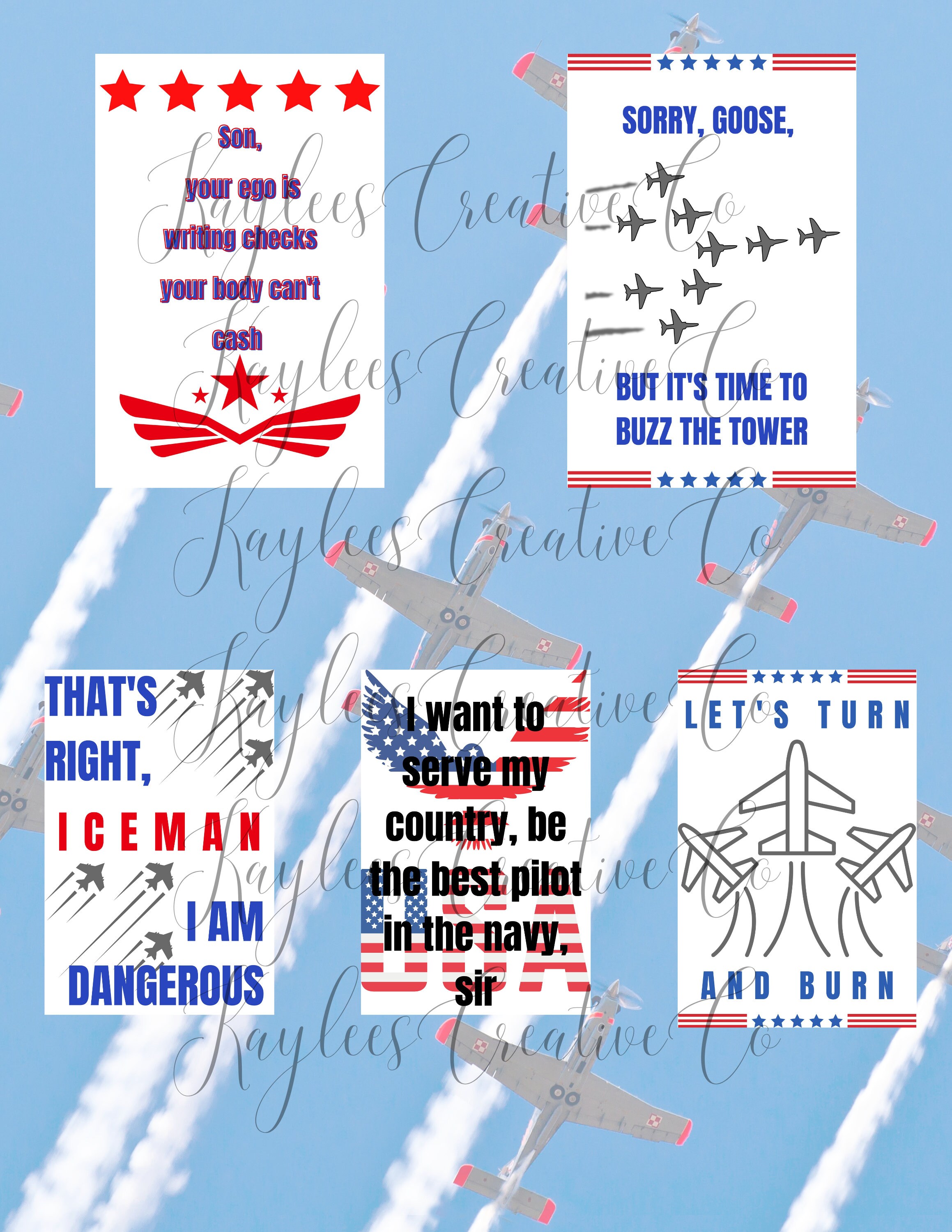 Top Gun Maverick Downloads 4 X 6 High Quality PDF Printables for Party ...
