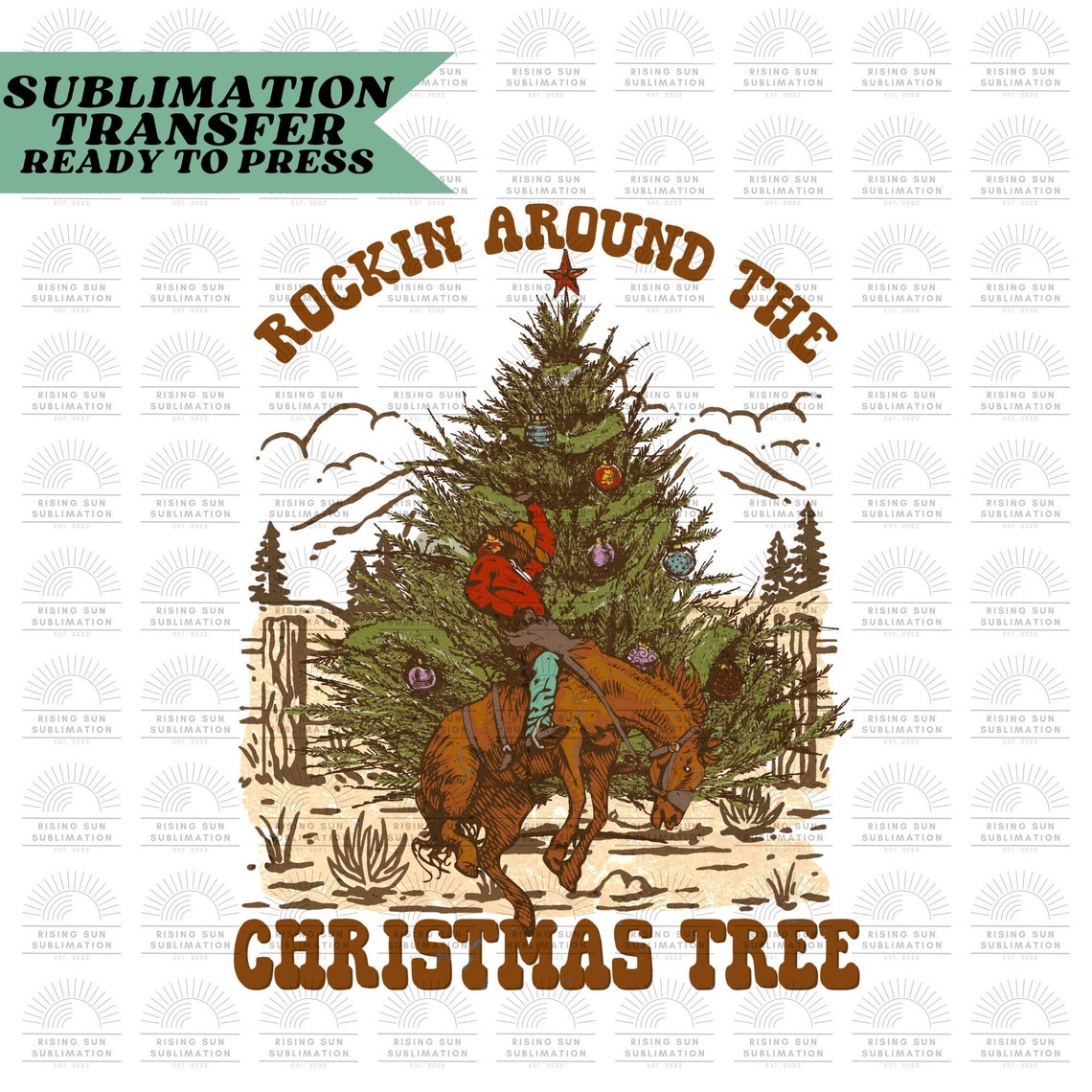 Rockin Around the Christmas Tree Design Ready to Press - Etsy