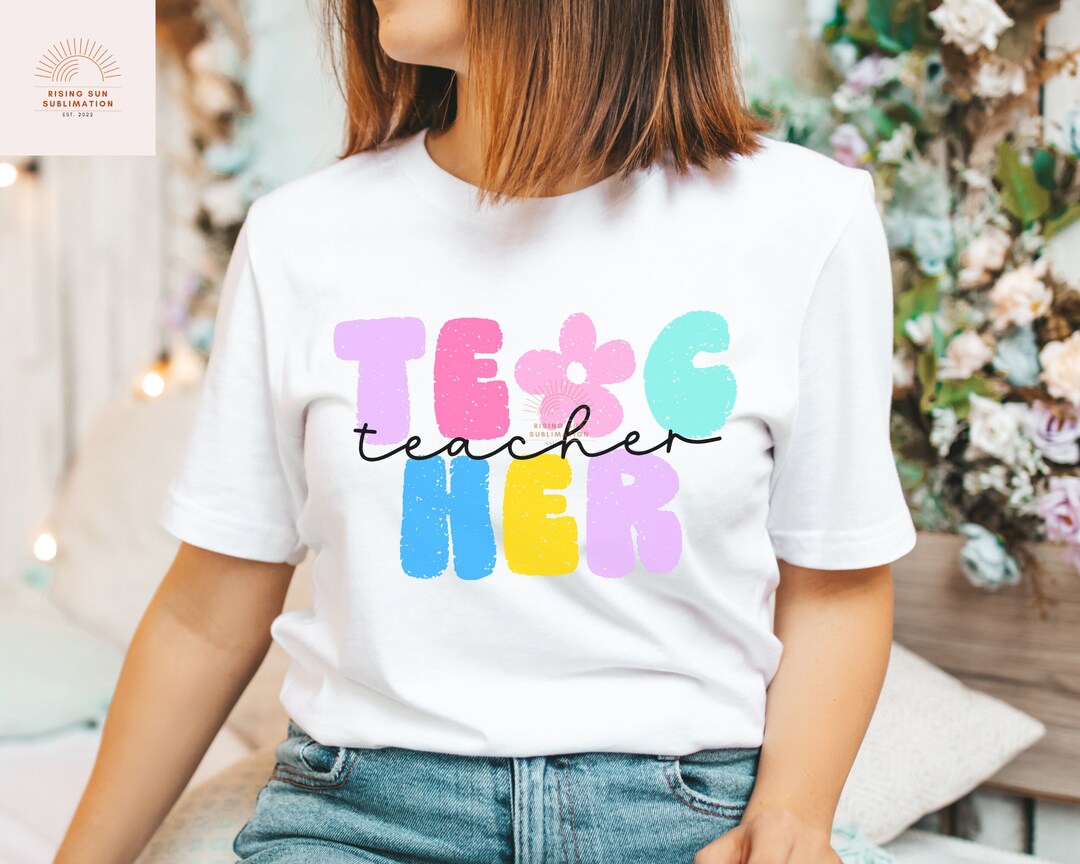 Pastel Retro School Staff Shirts, Teacher, Back to School, Kids Shirts ...