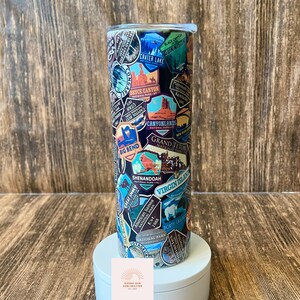 US National Parks Sticker Tumbler, 63 US National Parks Gift, National ...