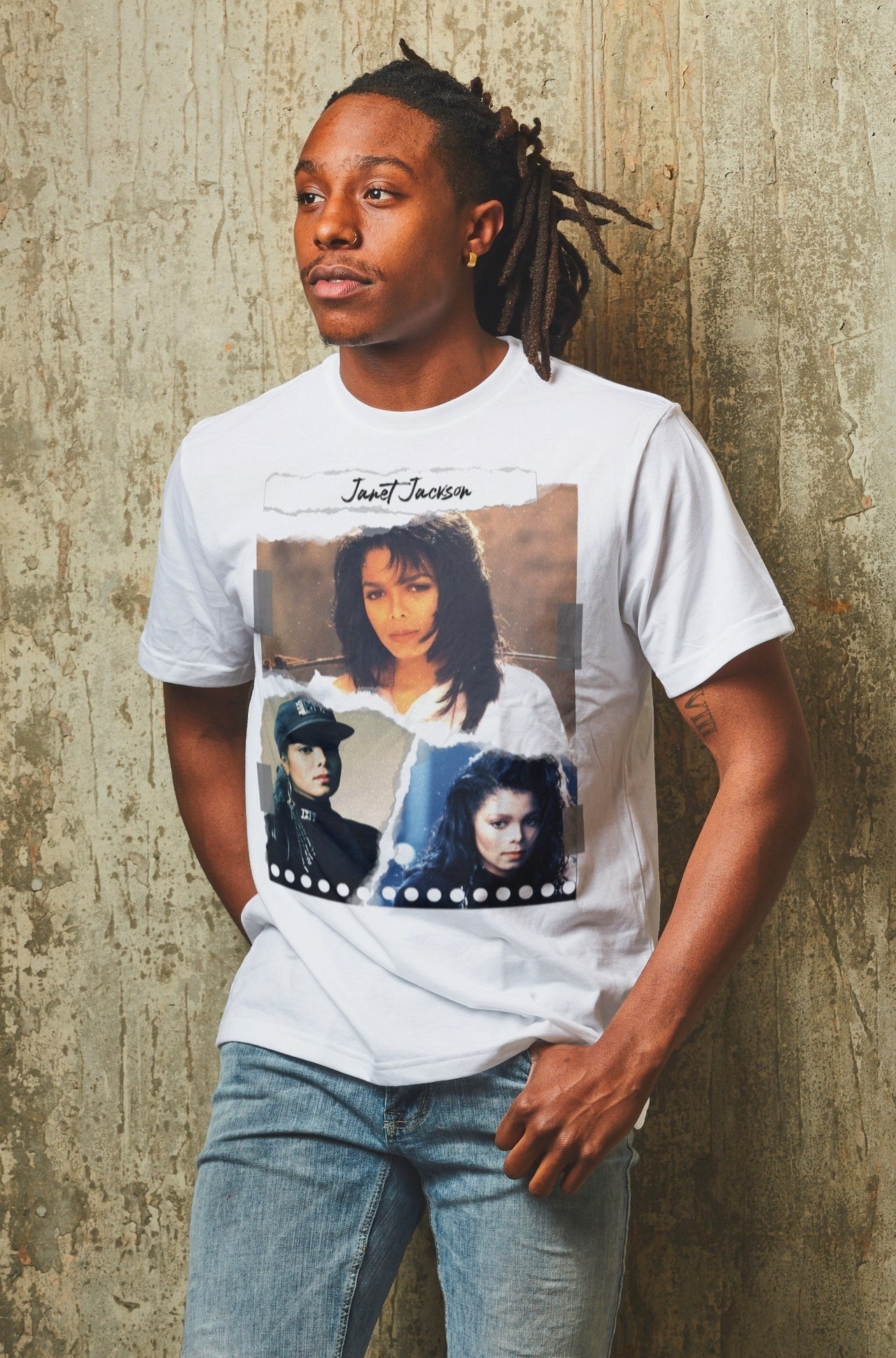 Janet Jackson Torn paper shirt, Janet Jackson T-shirt sold by Imran ...