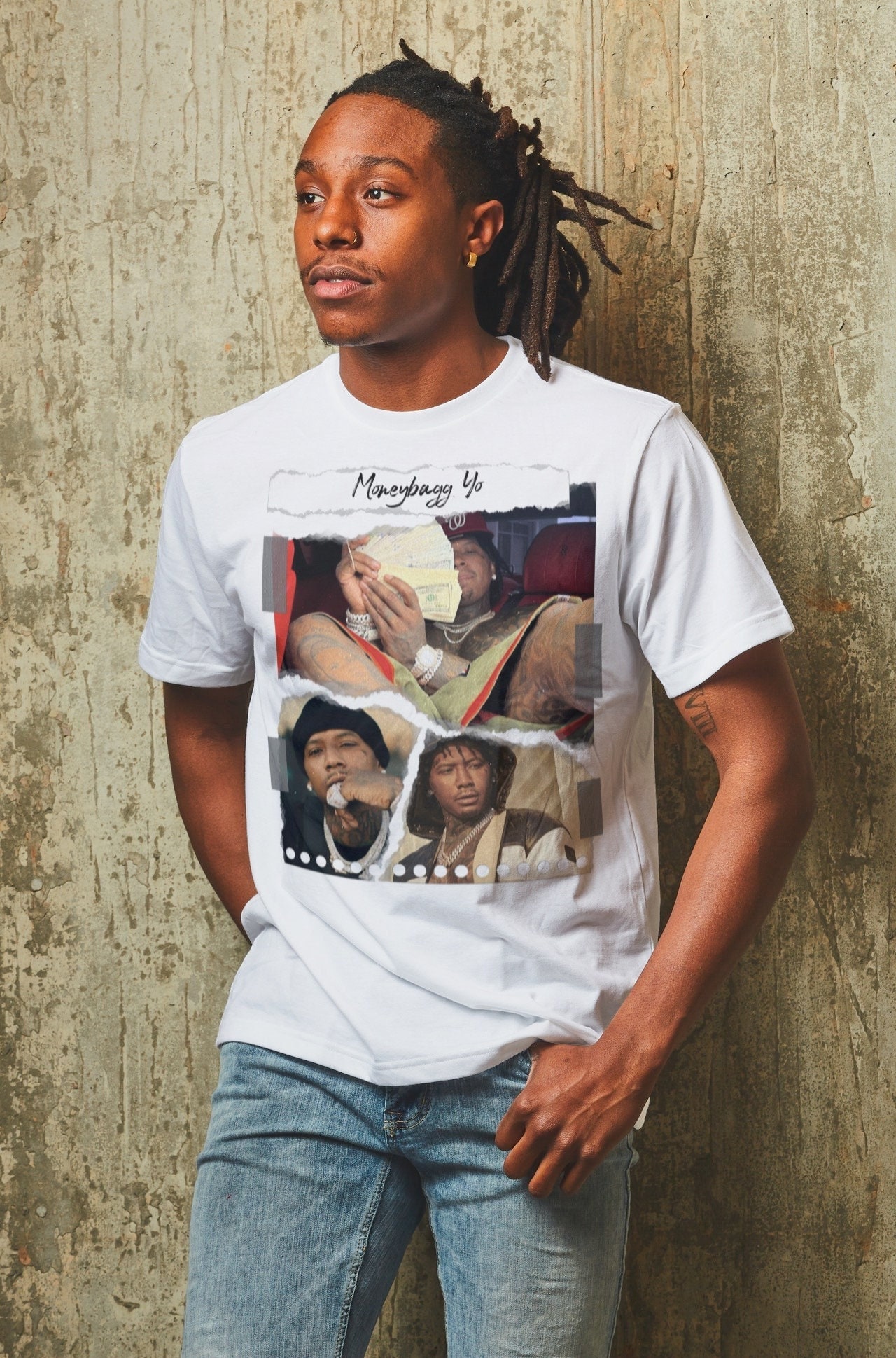 Moneybagg Yo shirt, Moneybagg Yo torn paper shirt sold by Gordon Taylor ...