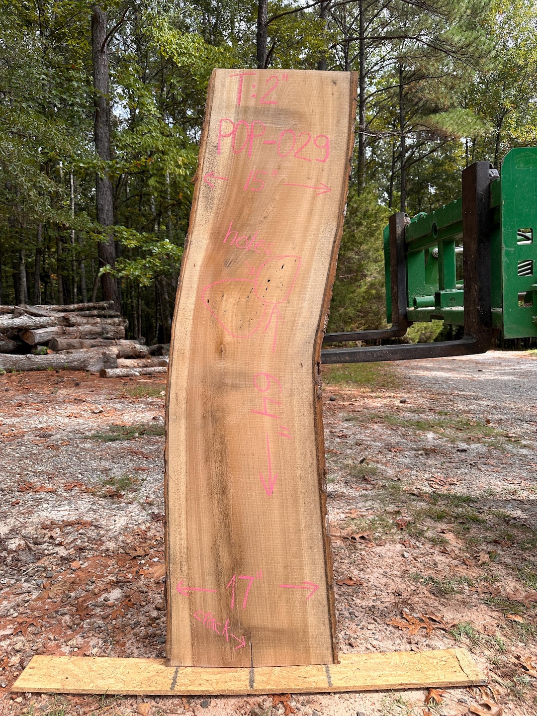 Tulip Poplar Wood Slabs POP-029, Live Edge Boards, DIY Woodworking ...