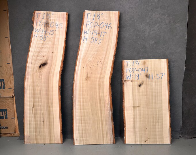 Tulip Poplar Wood Slabs, Live Edge Boards, DIY Woodworking Supplies ...