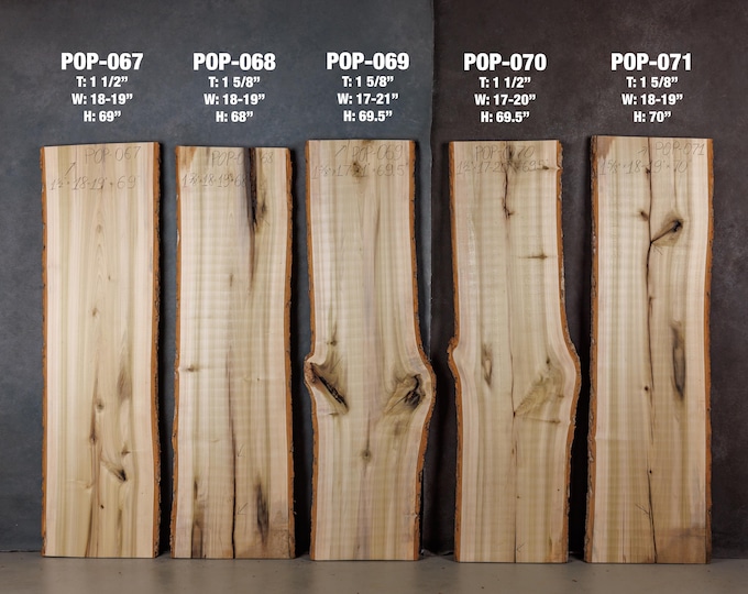 Tulip Poplar Wood Slabs, Live Edge Boards, DIY Woodworking Supplies ...