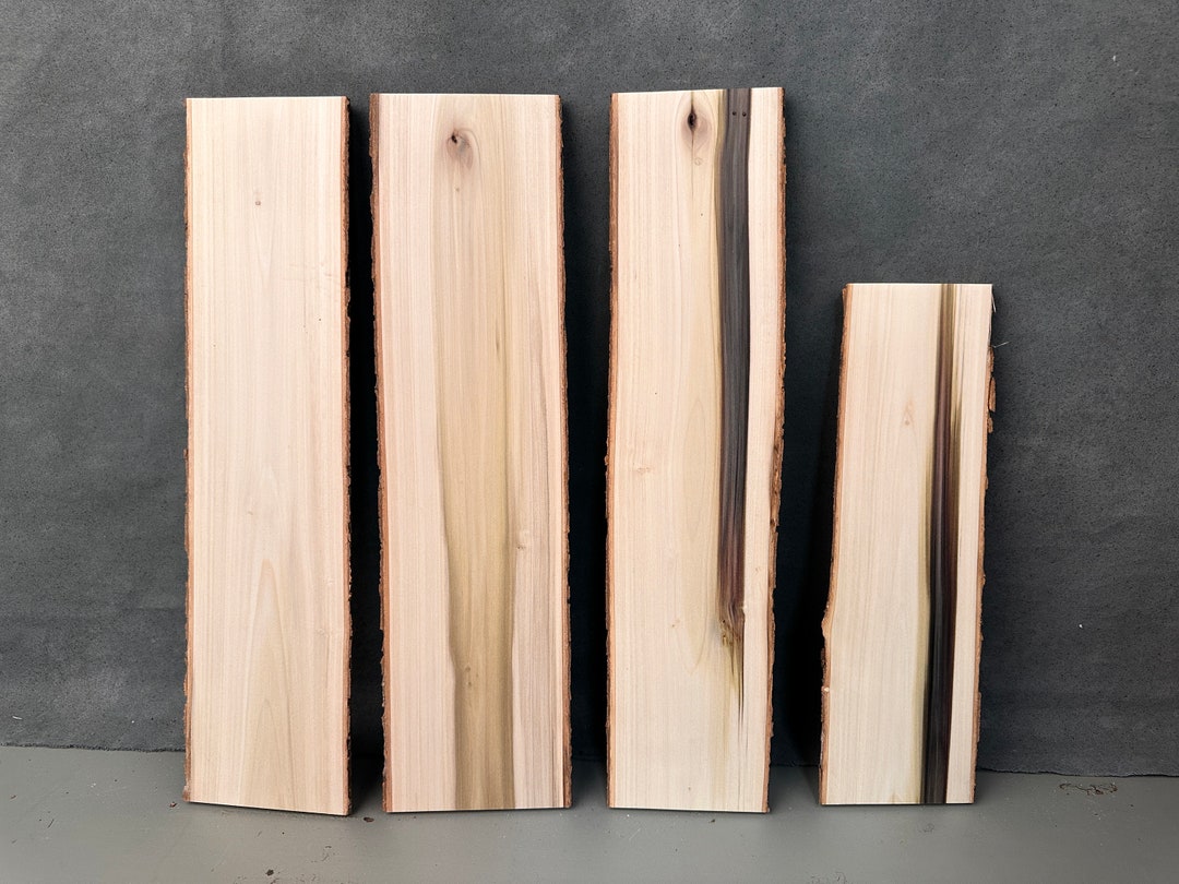 4 Poplar Wood Slabs popset-010, Live Edge Boards, DIY Woodworking ...