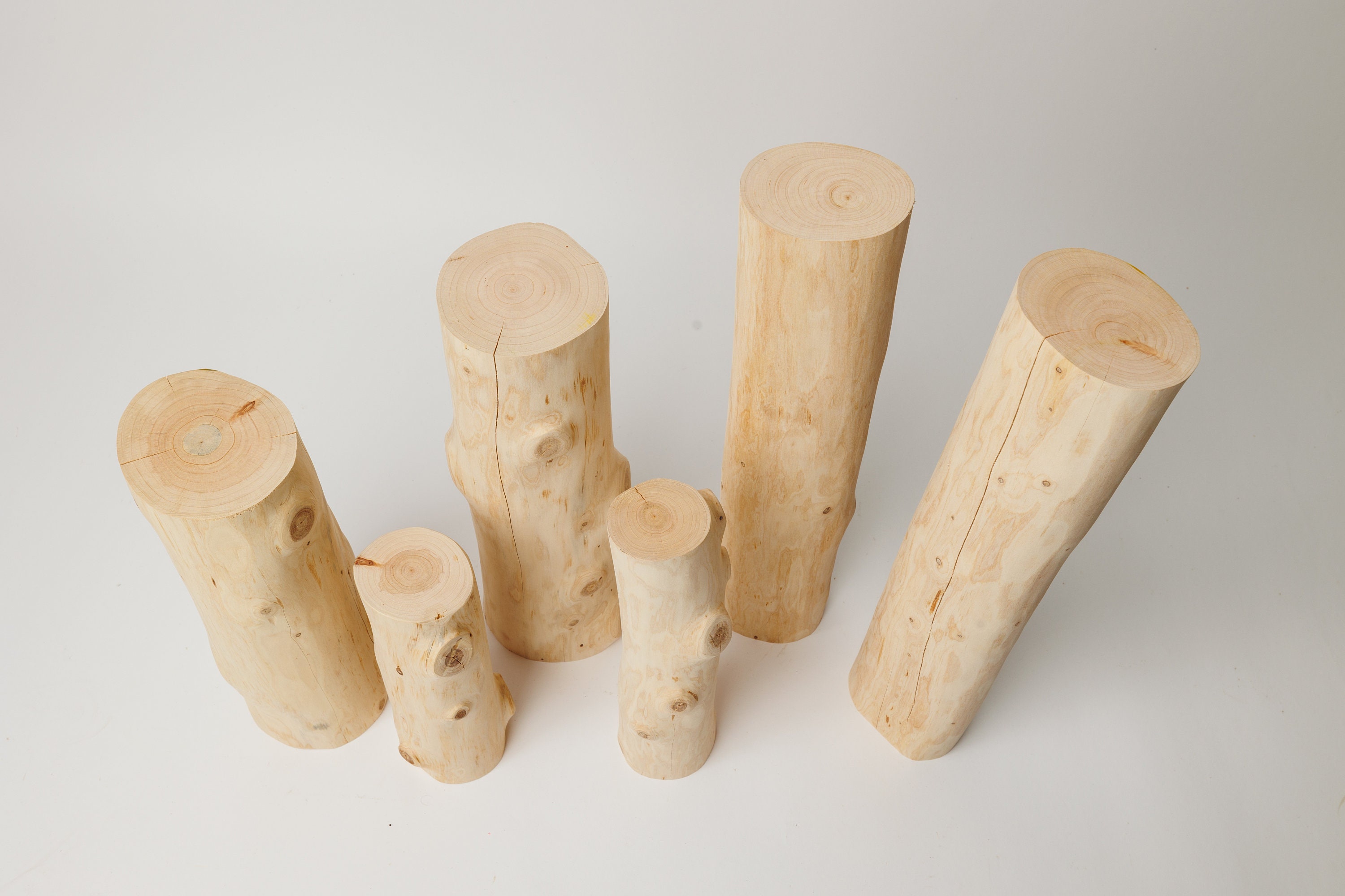 Debarked Cypress Tree Log Stumps | Rustic Wedding Decor | Rustic Table ...