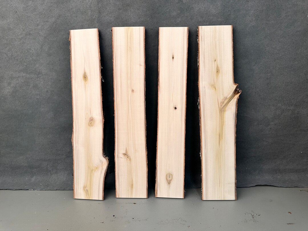 4 Poplar Wood Slabs popset-003, Live Edge Boards, DIY Woodworking ...