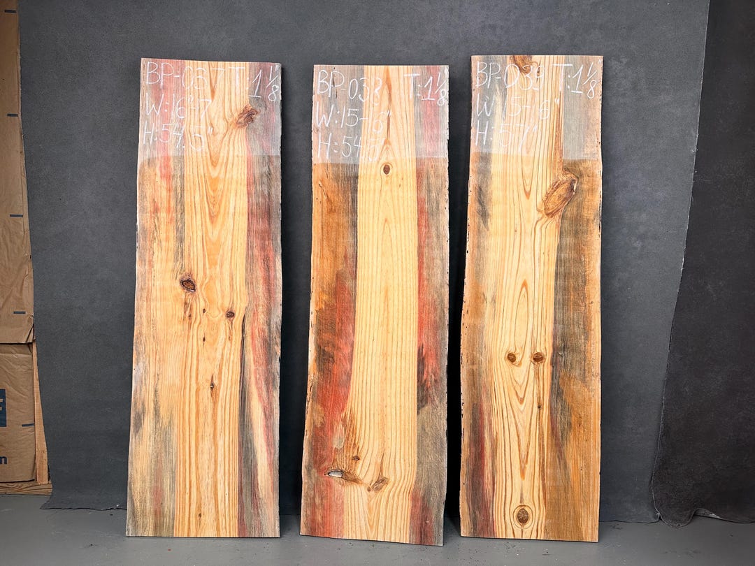 Blue Pine Wood Slabs, Rare Find Rainbow Pine, Live Edge Boards, DIY ...
