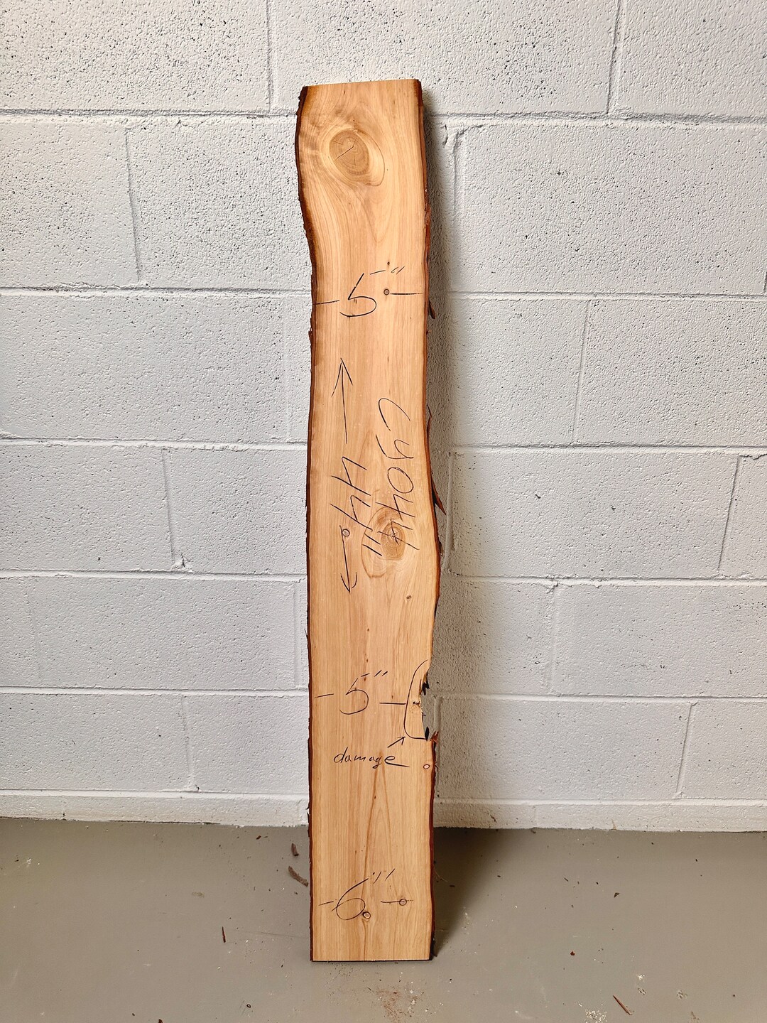 Cypress Wood Slab CY044 Live Edge Board, DIY Woodworking Supplies ...