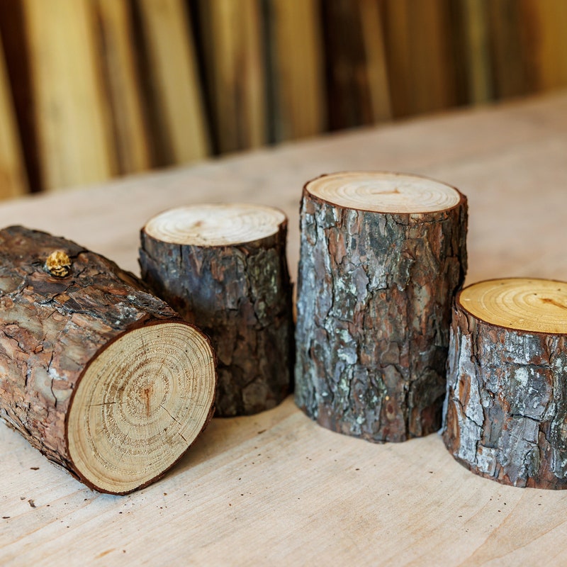 Wood Log Table Decorations - Etsy