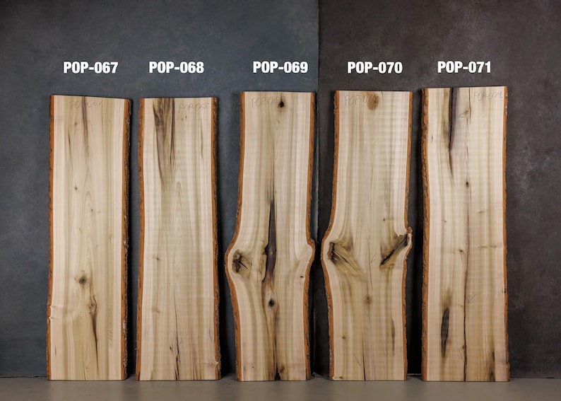 Tulip Poplar Wood Slabs, Live Edge Boards for Tabletop, DIY Woodworking ...