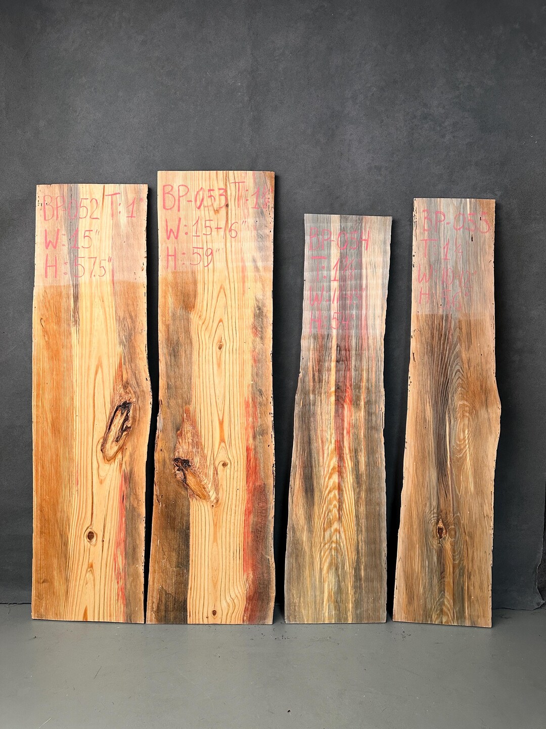 Blue Pine Wood Slabs, Rare Find Rainbow Pine, Live Edge Boards, DIY ...