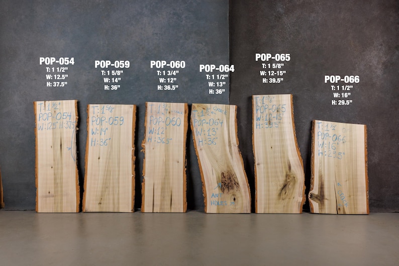 Tulip Poplar Wood Slabs, Live Edge Boards, DIY Woodworking Supplies ...