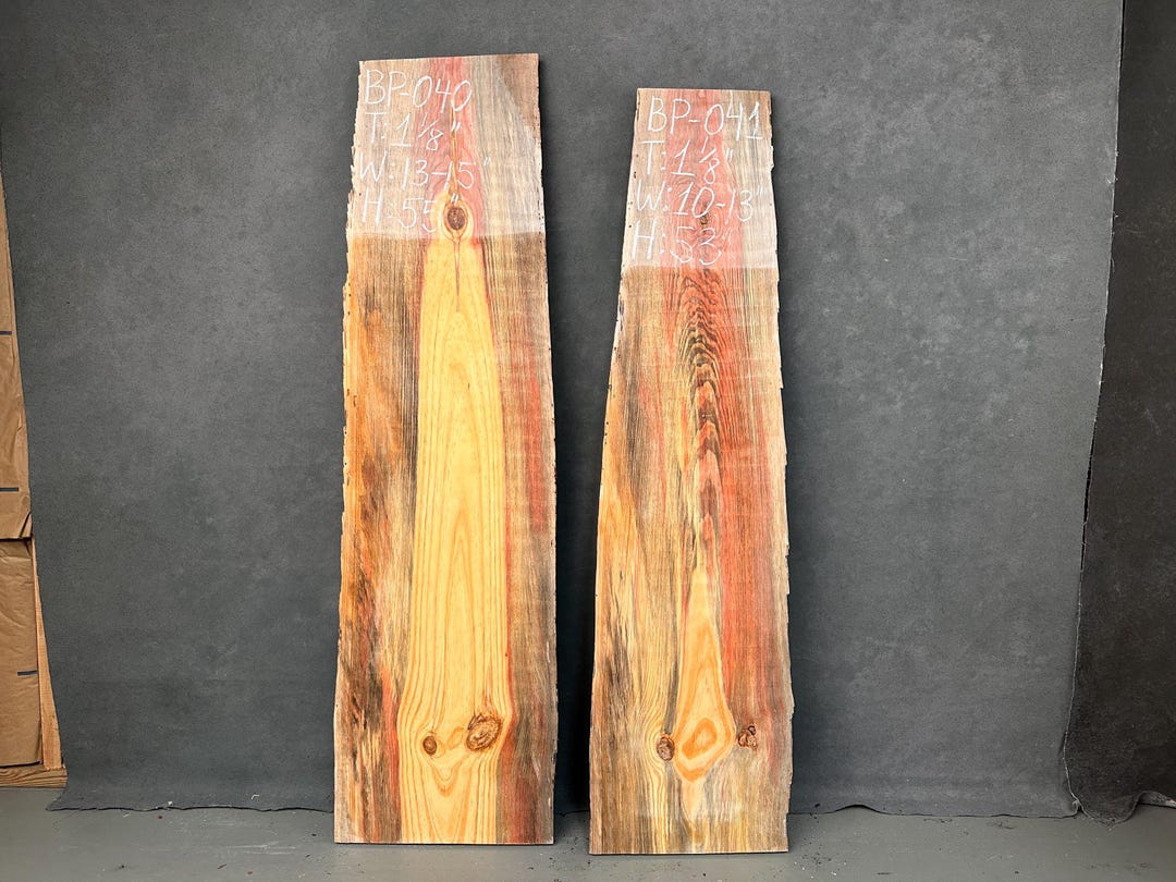 Blue Pine Wood Slabs, Rare Find Rainbow Pine, Live Edge Boards, DIY ...