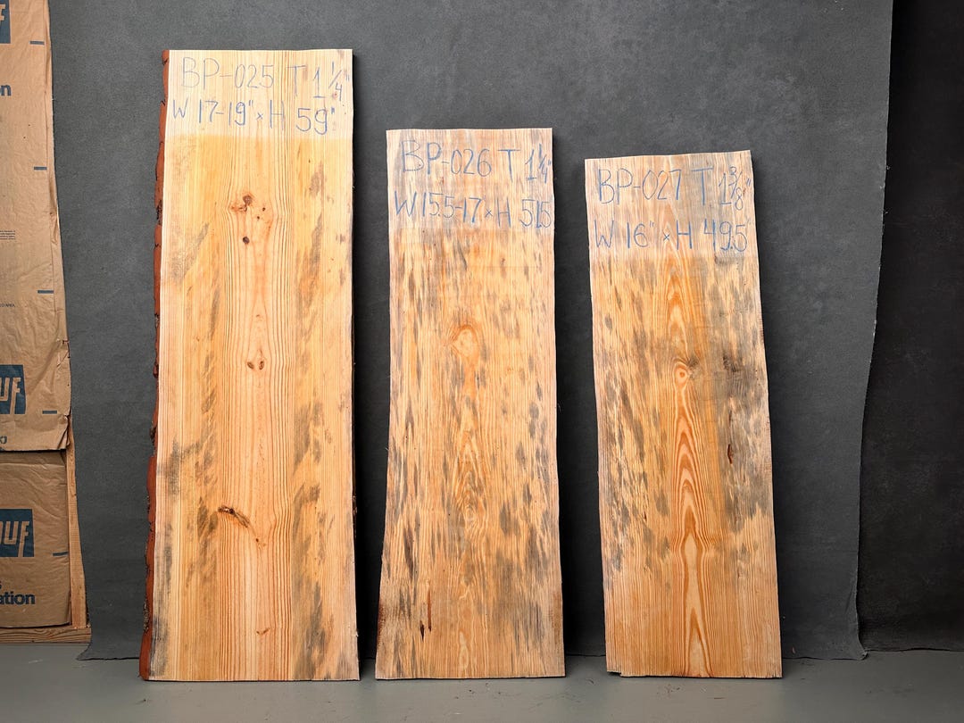 Blue Pine Wood Slabs, Rare Find Rainbow Pine, Live Edge Boards, DIY ...