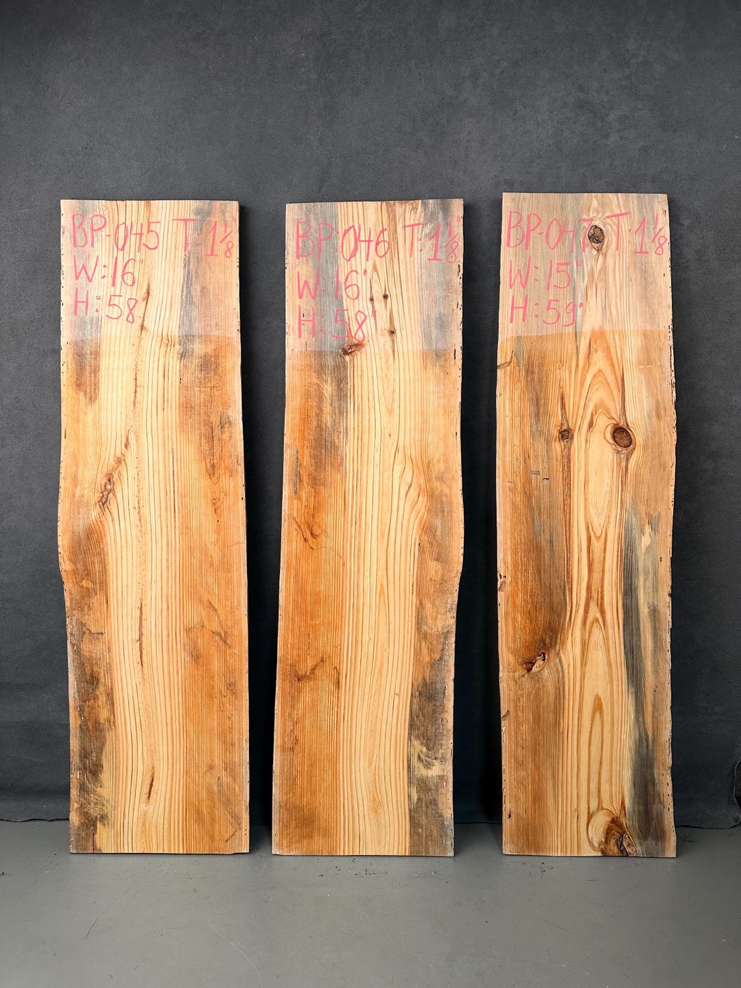 Blue Pine Wood Slabs, Rare Find Rainbow Pine, Live Edge Boards, DIY ...