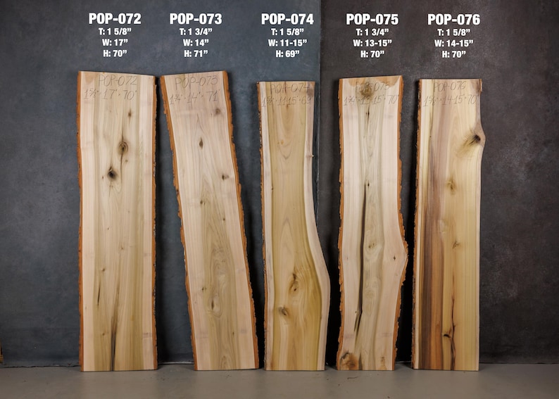 Tulip Poplar Wood Slabs, Live Edge Boards for Tabletop, DIY Woodworking ...