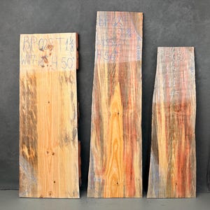 Blue Pine Wood Slabs, Rare Find Rainbow Pine, Live Edge Boards, DIY ...
