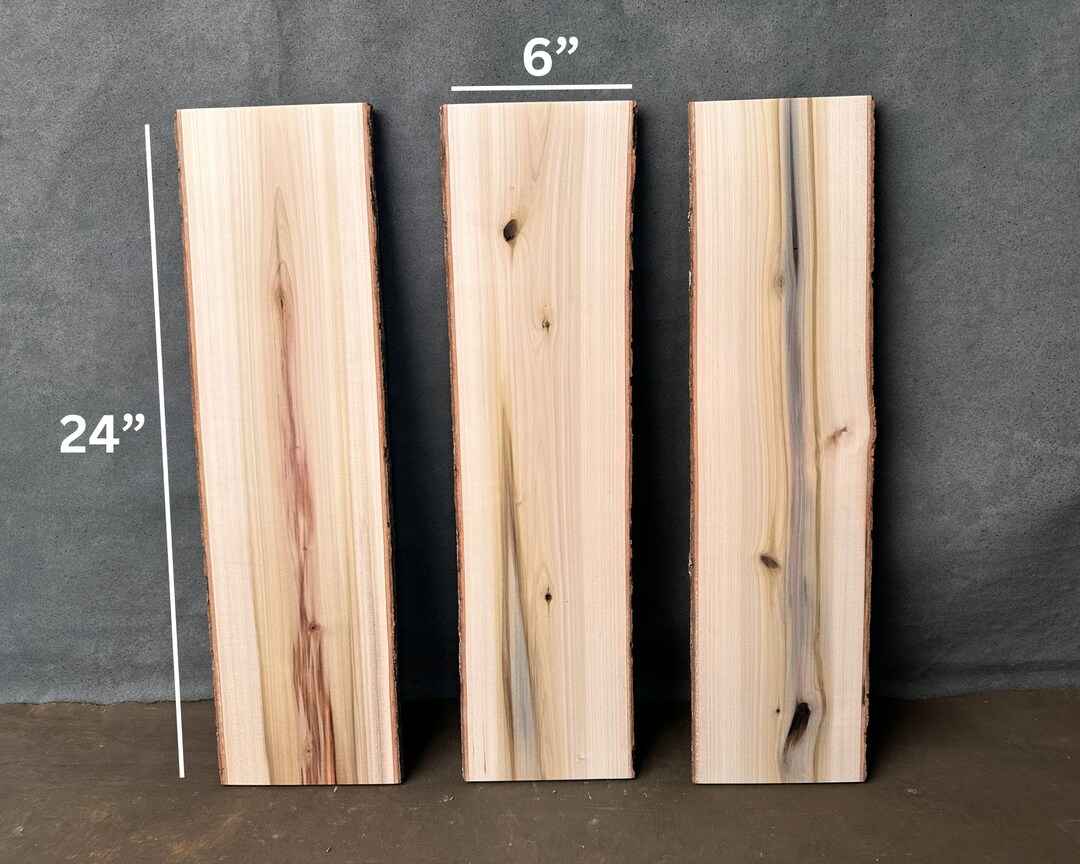 3 Poplar Wood Slabs Set, Live Edge Boards, DIY Woodworking Supplies ...