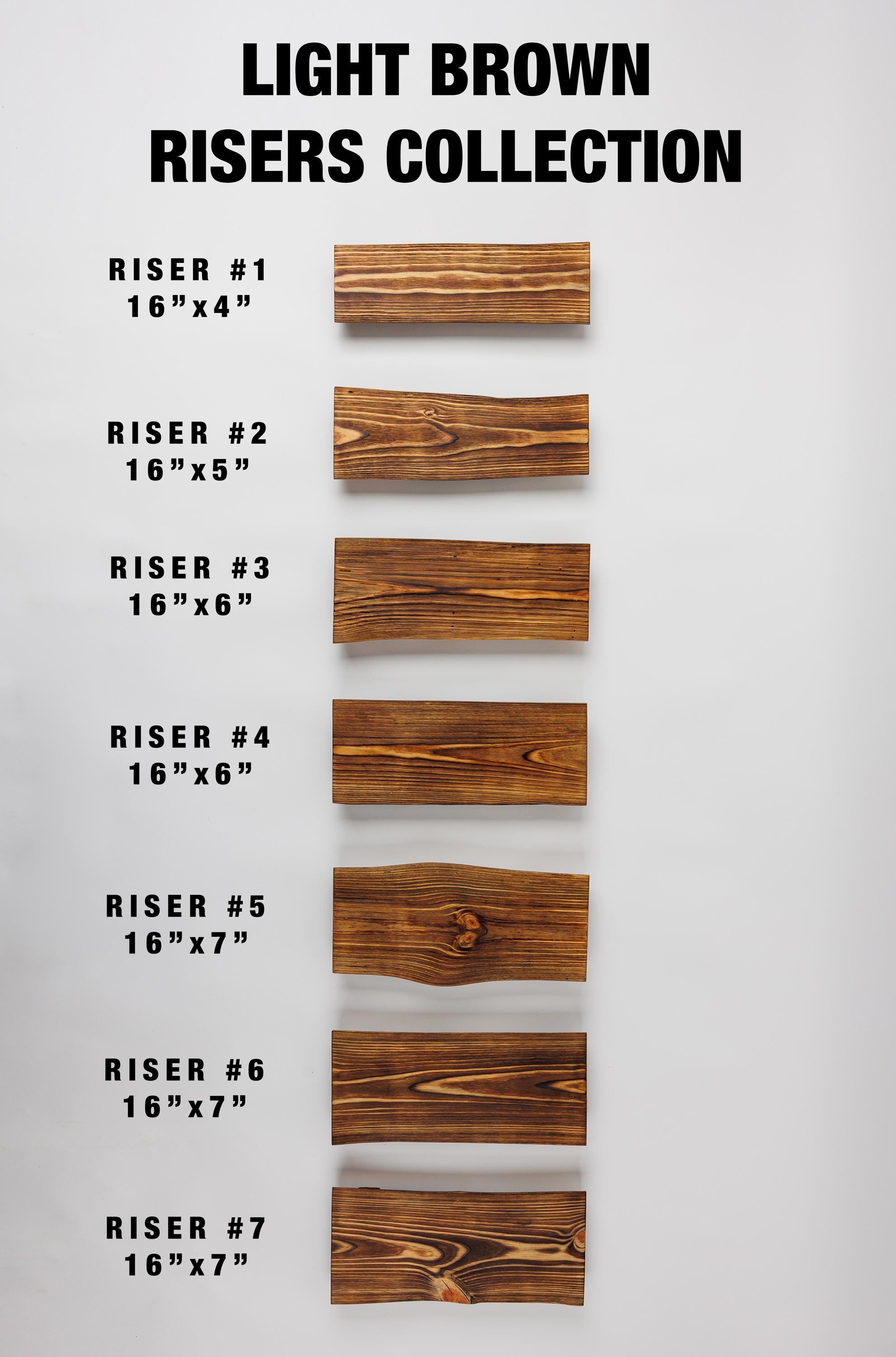 Live Edge Rustic Wood Riser, Farmhouse Decor, Kitchen Decor Stand, Wood ...