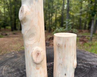 Debarked Cypress Tree Log Stump | Rustic Wedding Decor | Rustic Table ...