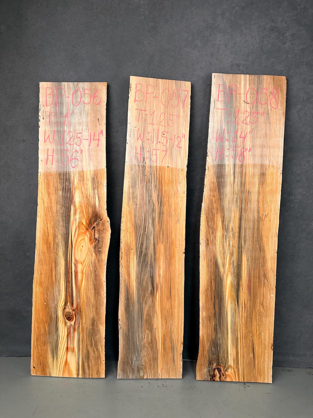 Blue Pine Wood Slabs, Rare Find Rainbow Pine, Live Edge Boards, DIY ...