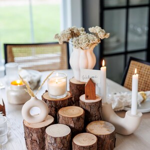 Pine Wood Stumps Sets, Rustic Wedding Centerpieces, Organic Rustic Log ...