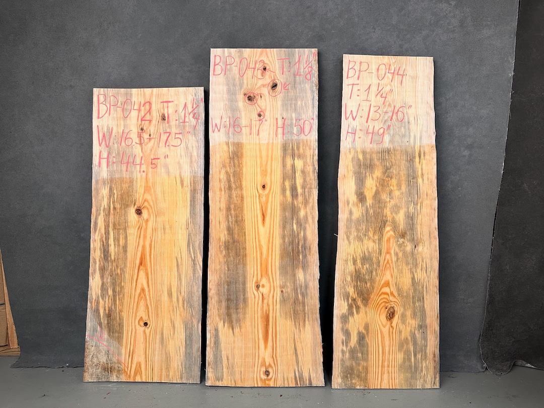 Blue Pine Wood Slabs, Rare Find Rainbow Pine, Live Edge Boards, DIY ...