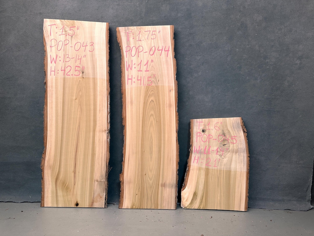 Tulip Poplar Wood Slabs, Live Edge Boards, DIY Woodworking Supplies ...