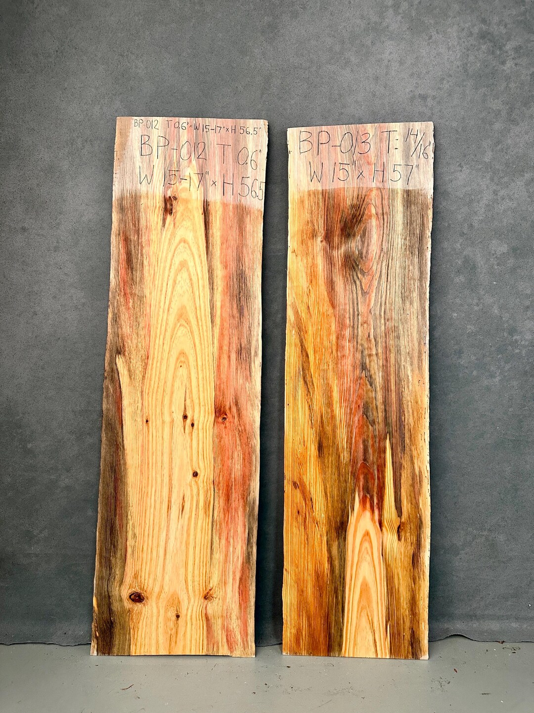 Blue Pine Wood Slabs, Rare Find Rainbow Pine, Live Edge Boards, DIY ...