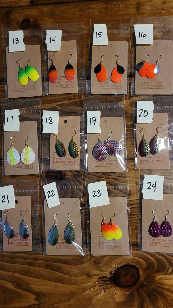 Fishing Lure Earrings Fish Hook Dangle Earrings 925 Hypoallergenic ...